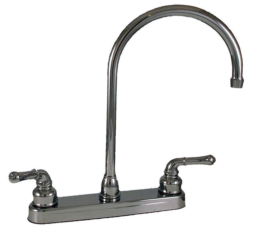 Ultra Faucets Mobile Home/RV 8", Kitchen High-Rise Gooseneck Chrome ...